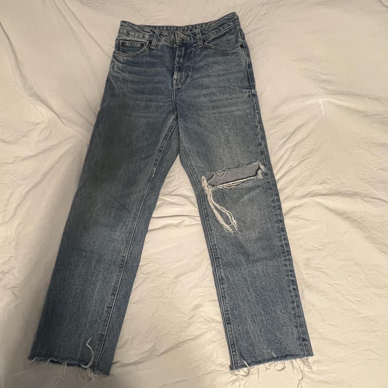 Topshop Women's Blue Jeans | Depop