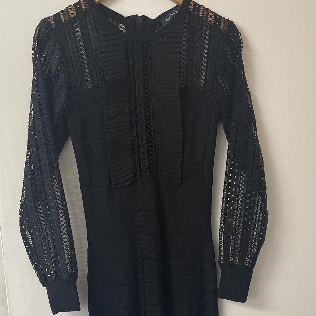French Connection black bandage bodycon dress with... - Depop
