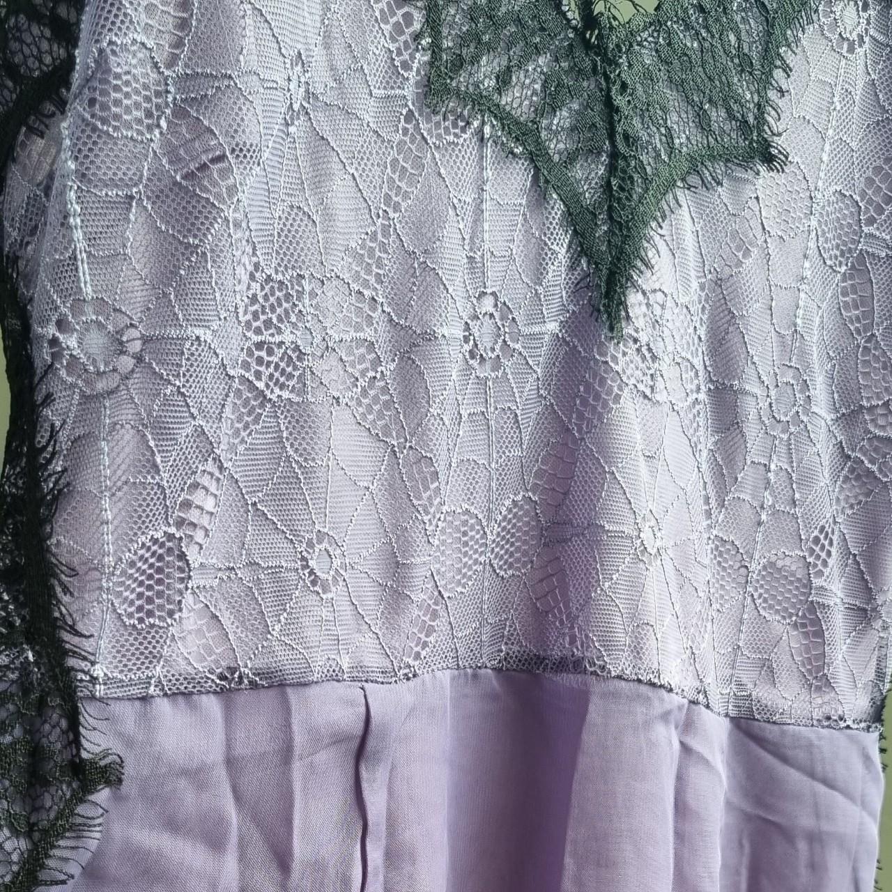 Cobweb Lace Dress in Lilac with Black... - Depop