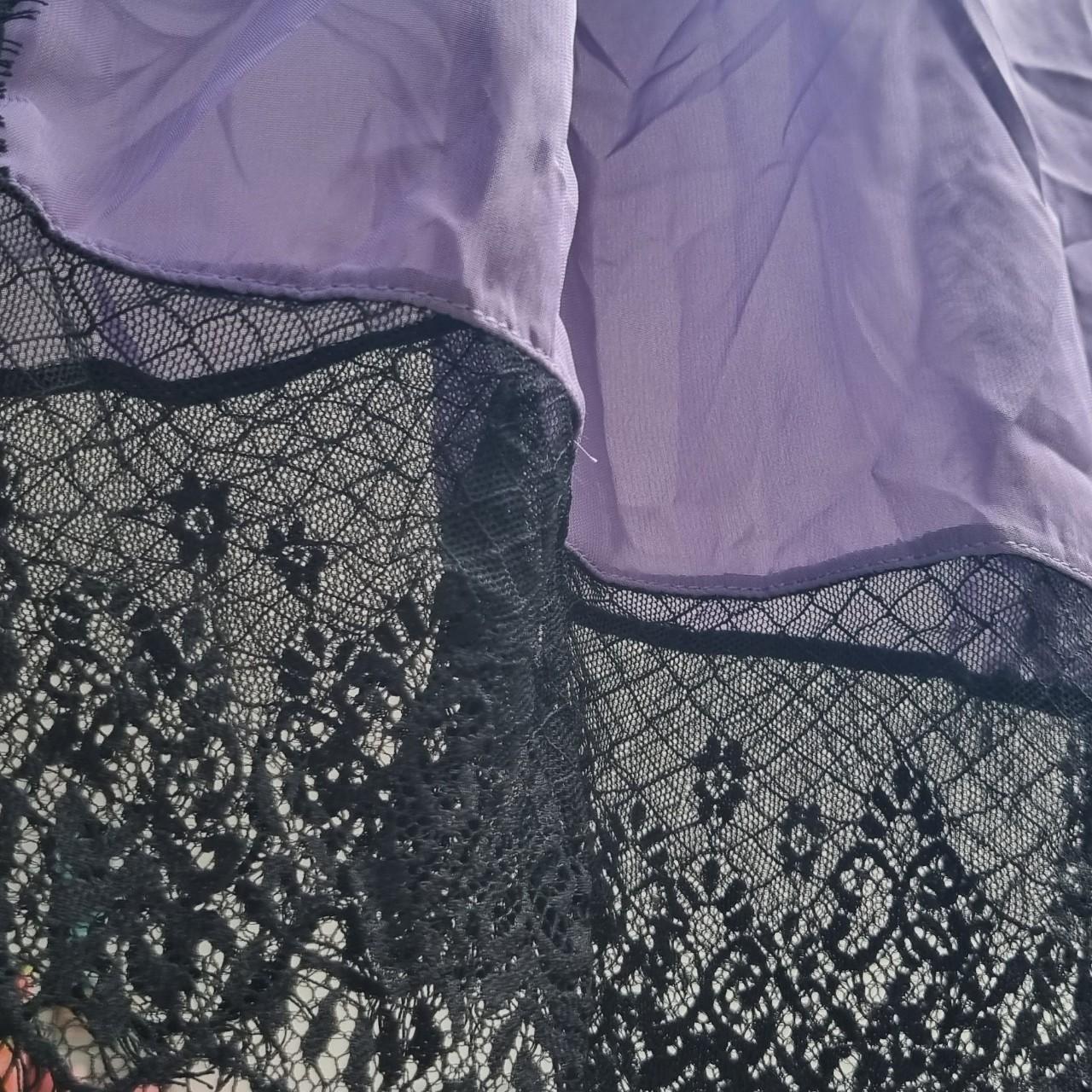 Cobweb Lace Dress in Lilac with Black... - Depop