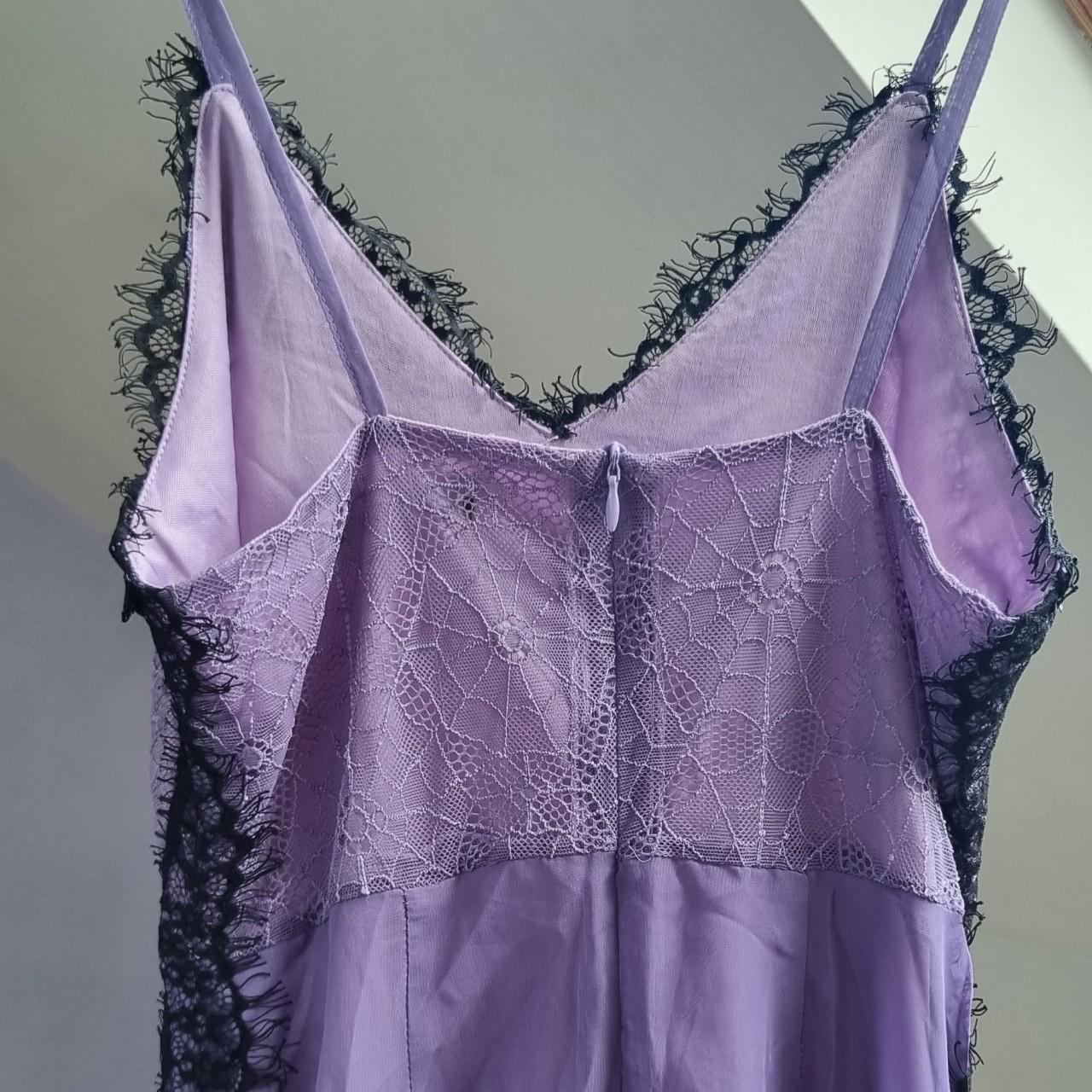 Cobweb Lace Dress in Lilac with Black... - Depop