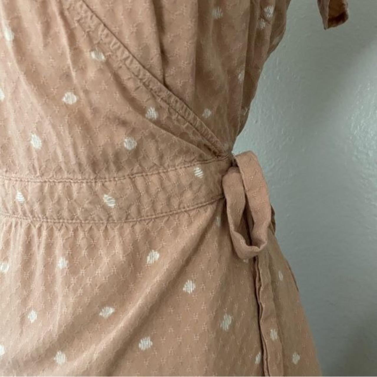 Dotted True Wrap Muted Pink Dress Universal Thread... - Depop