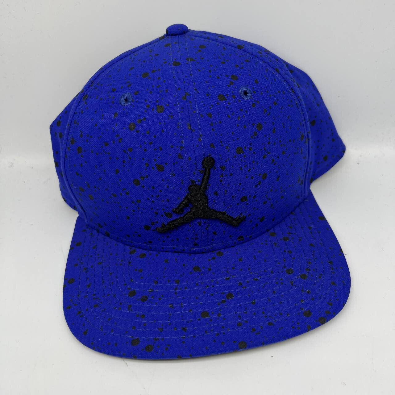 Air Jordan Blue Spot Black Jumpman Hat Snapback Cap... - Depop