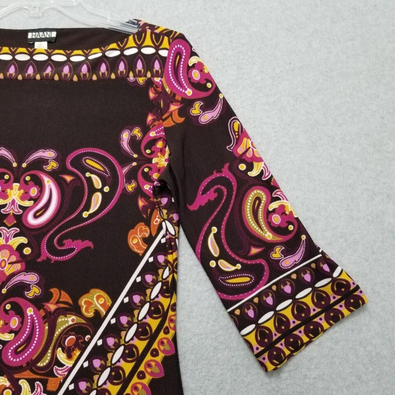 Haani Dress Womens Small Brown Floral Long Sleeve... - Depop