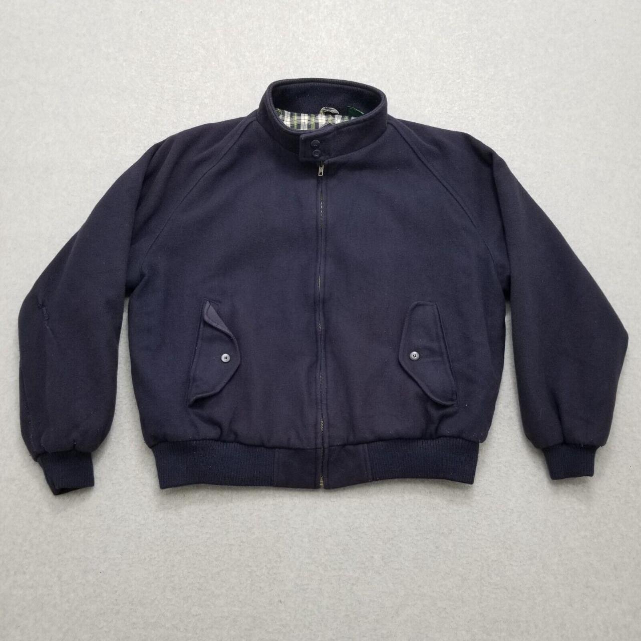 Club Room Jacket Mens Large Blue Full Zip Pockets... - Depop