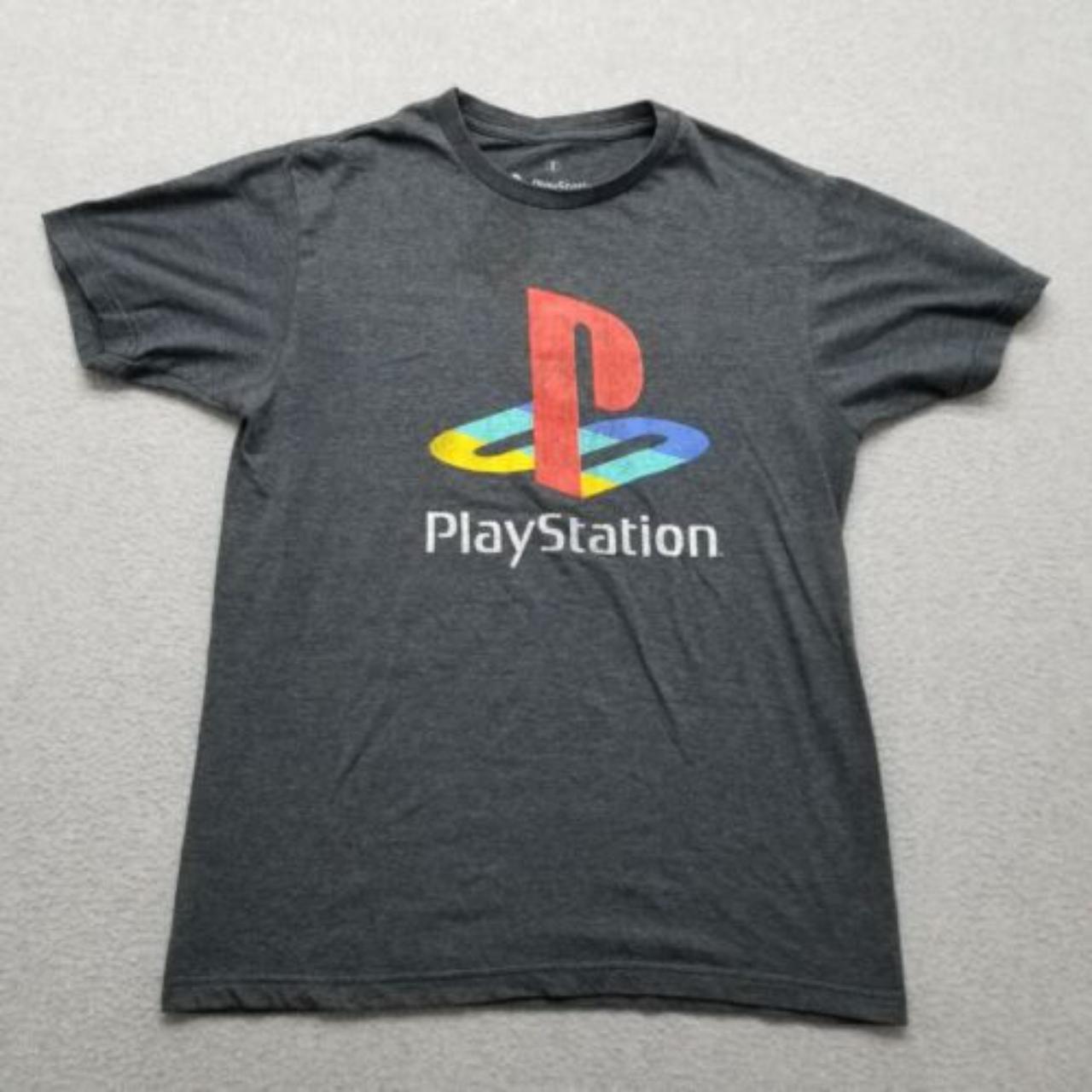 #Sony #PlayStation Shirt Mens Small Dark Gray... - Depop