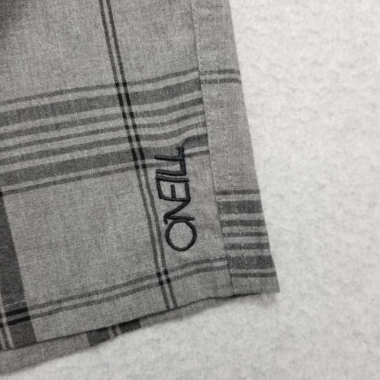 Oneill Shorts Mens 30 Gray Plaid Chino Pockets... - Depop