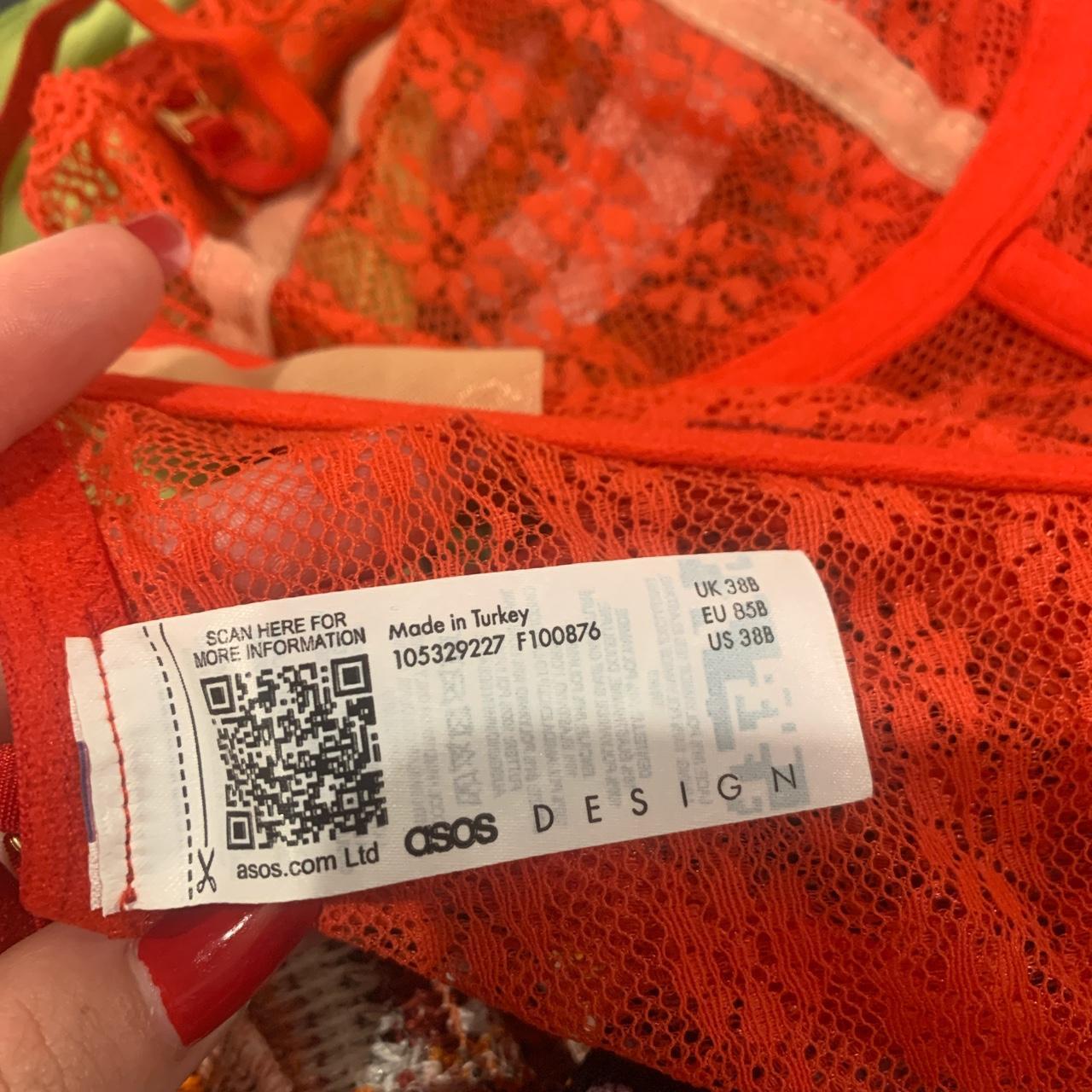 asos red lace corset, only worn once, size uk 38B... - Depop