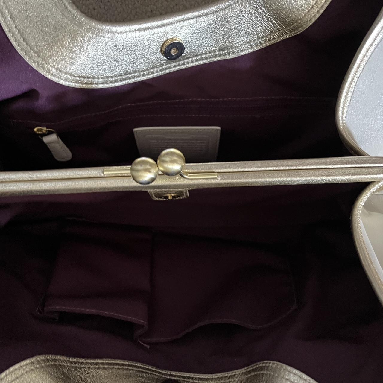 COACH F14379 Ergo Leather Pleated Frame Satchel... - Depop