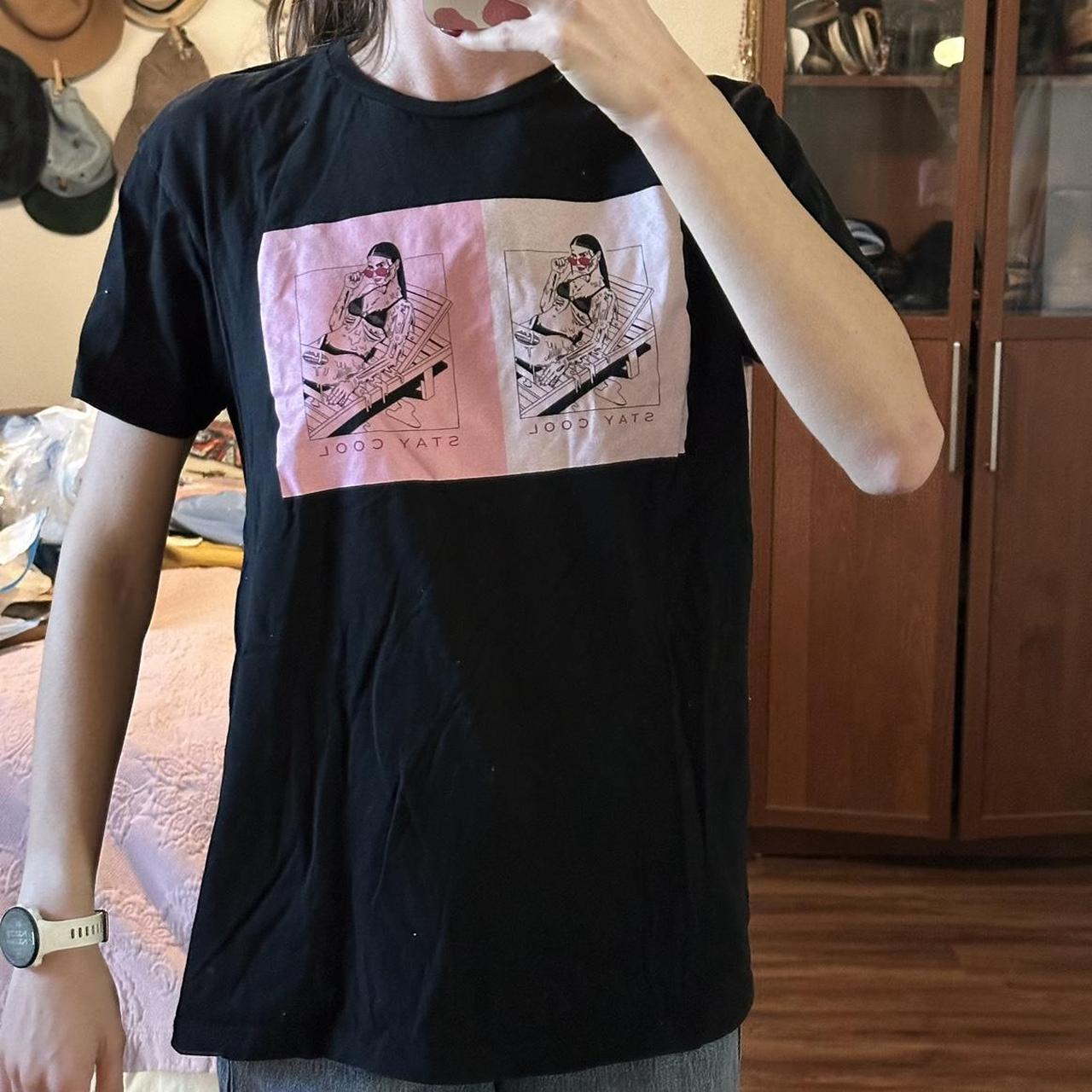 Stay Cool Chomp graphic t-shirt Size L Brand:... | Depop