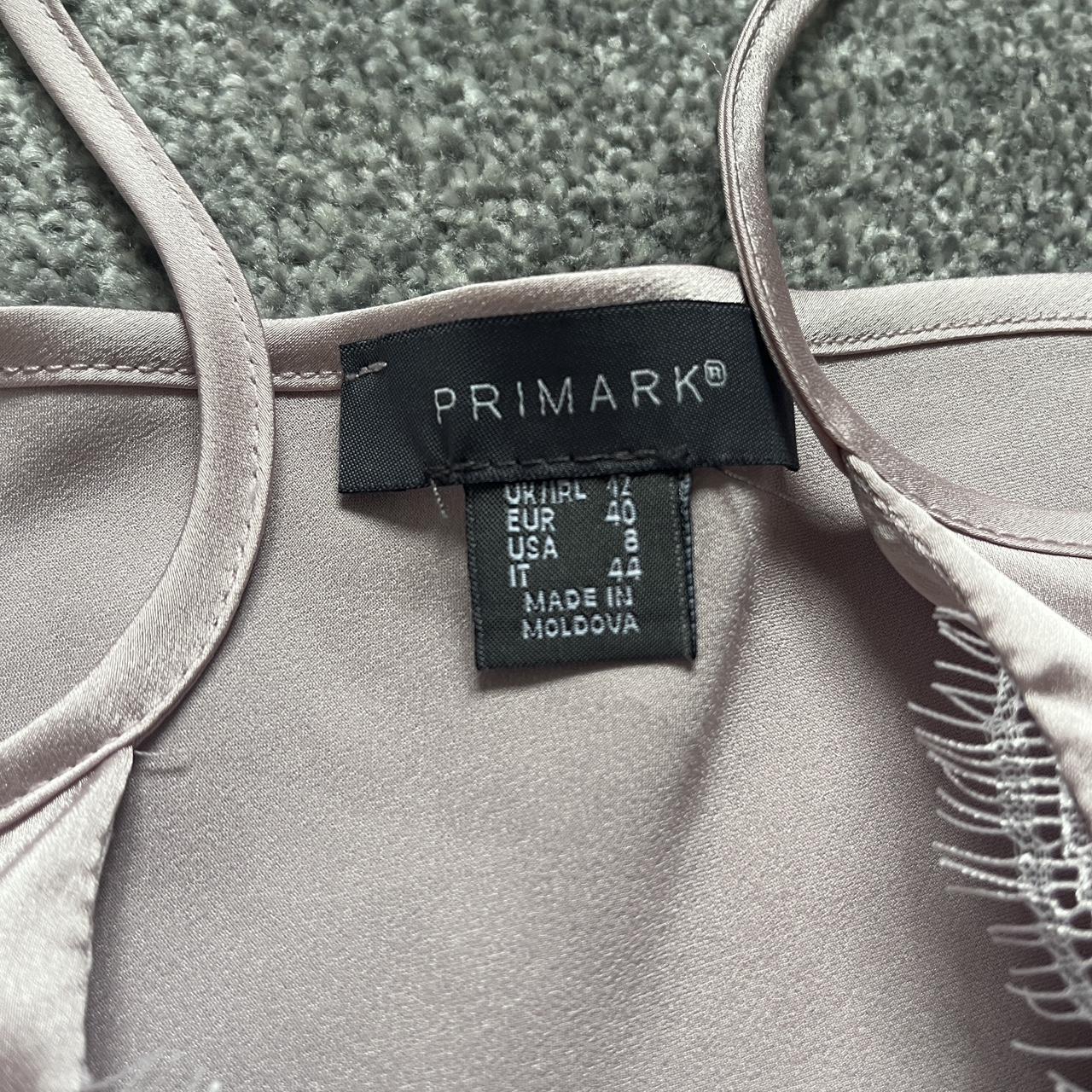 Primark Pink Satin Cami Top. Size 12. With a lace... - Depop