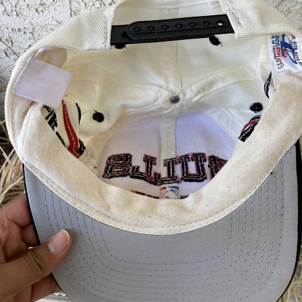 NBA Men's White and Black Hat | Depop
