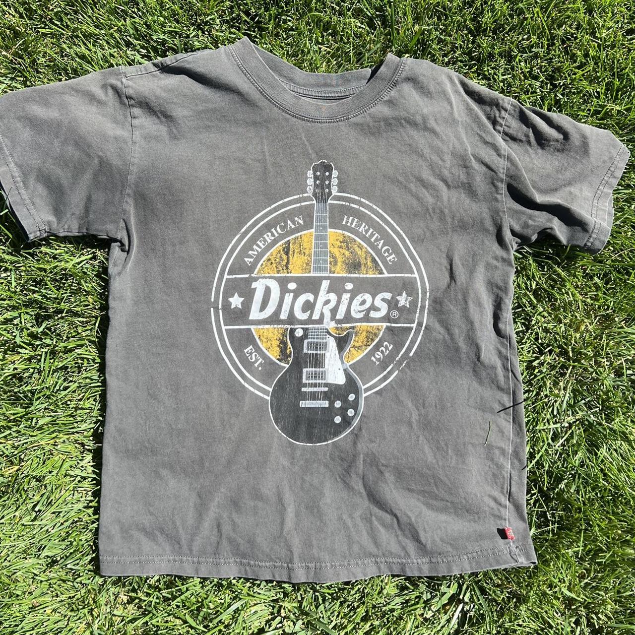 the cutest dickies graphic tee with guitar logo... - Depop