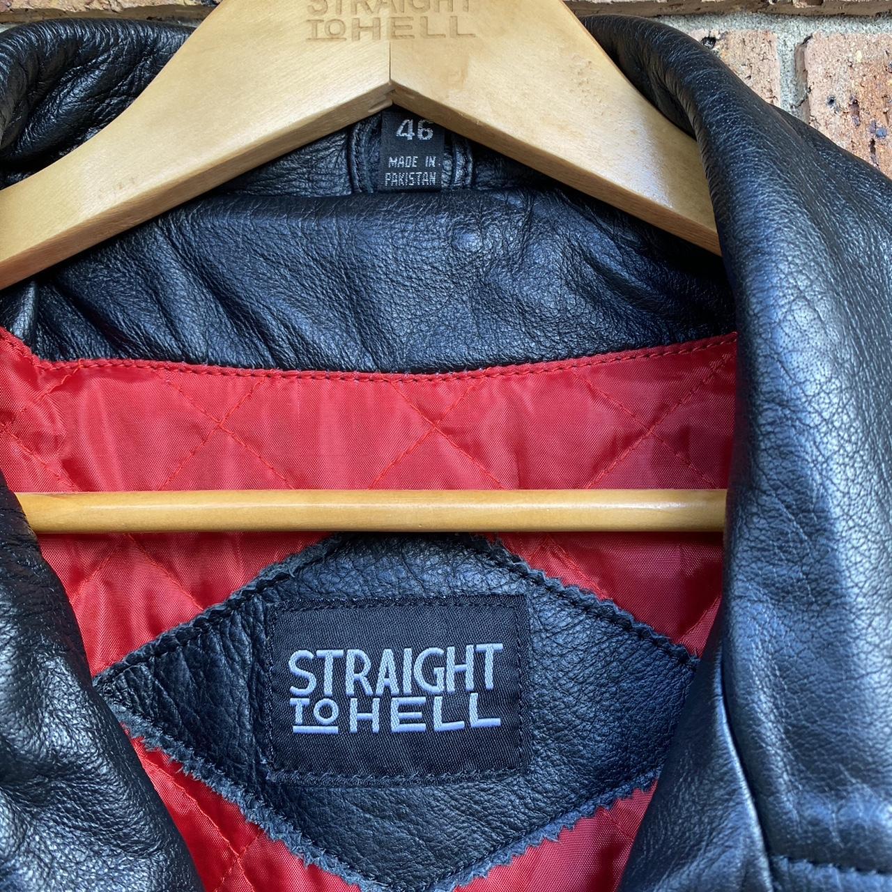 Straight to Hell Commando leather jacket size... - Depop