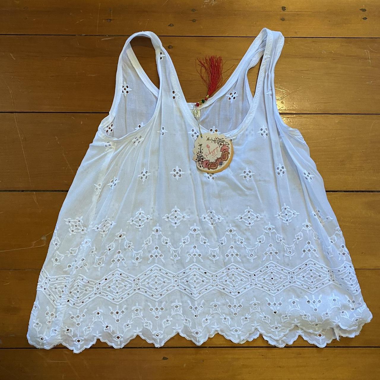 White lace cami from Ruby Yaya. BNWT Marked a size... - Depop