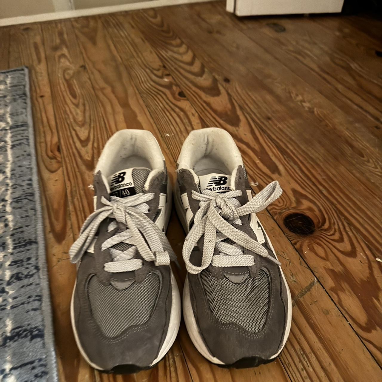 grey new balance chunky sneakers - Depop