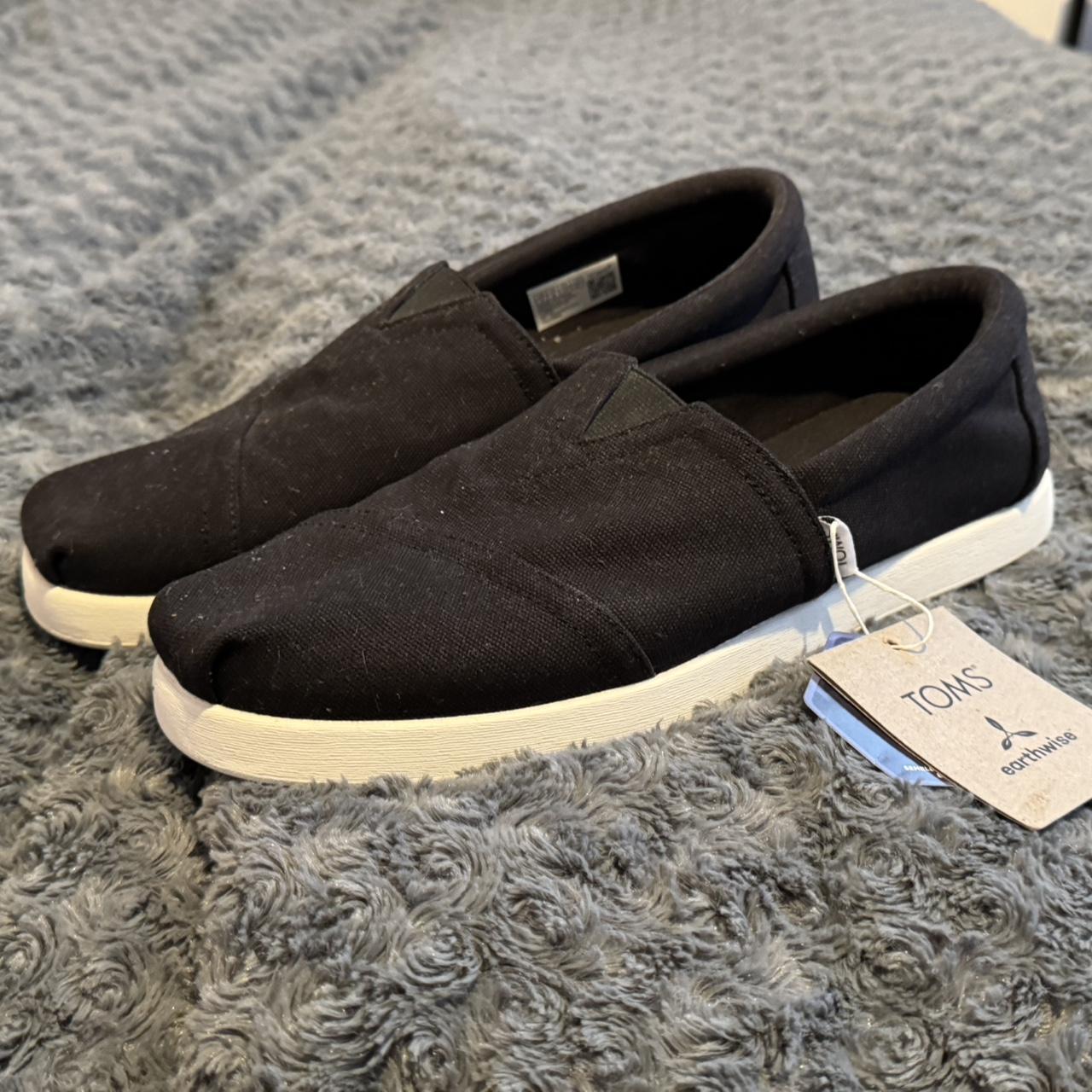 Black TOMS slip-on shoes #TOMS Brand new with tags... - Depop