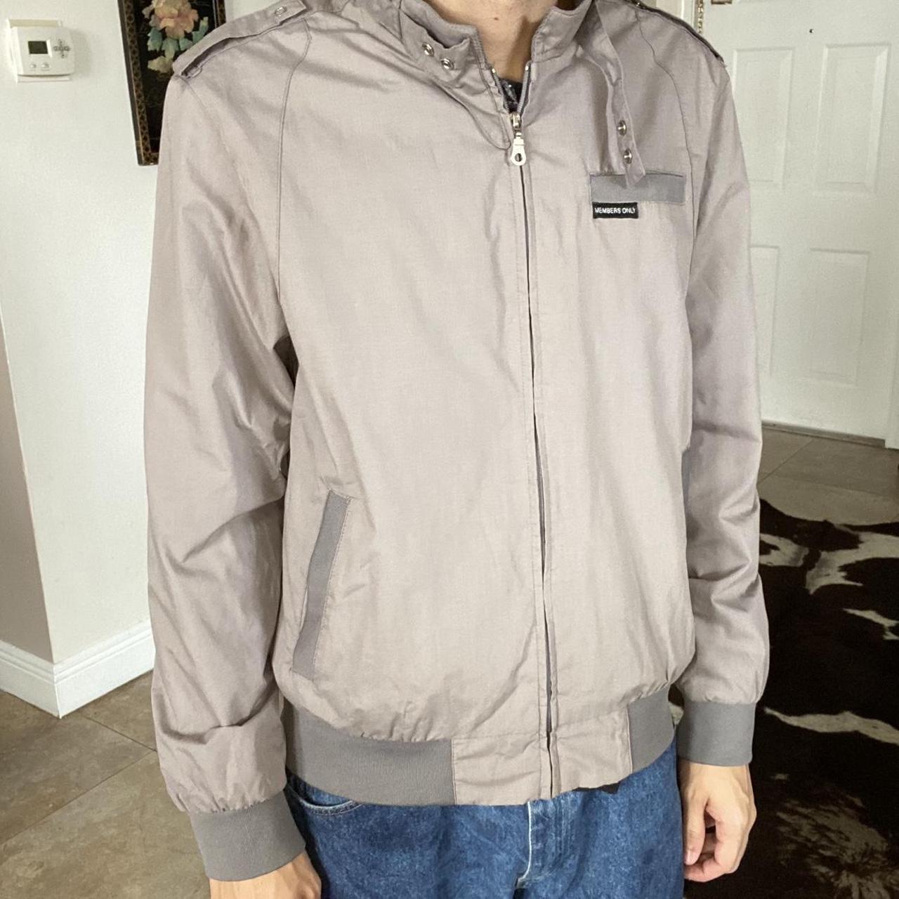 Members Only Men's Grey Jacket | Depop