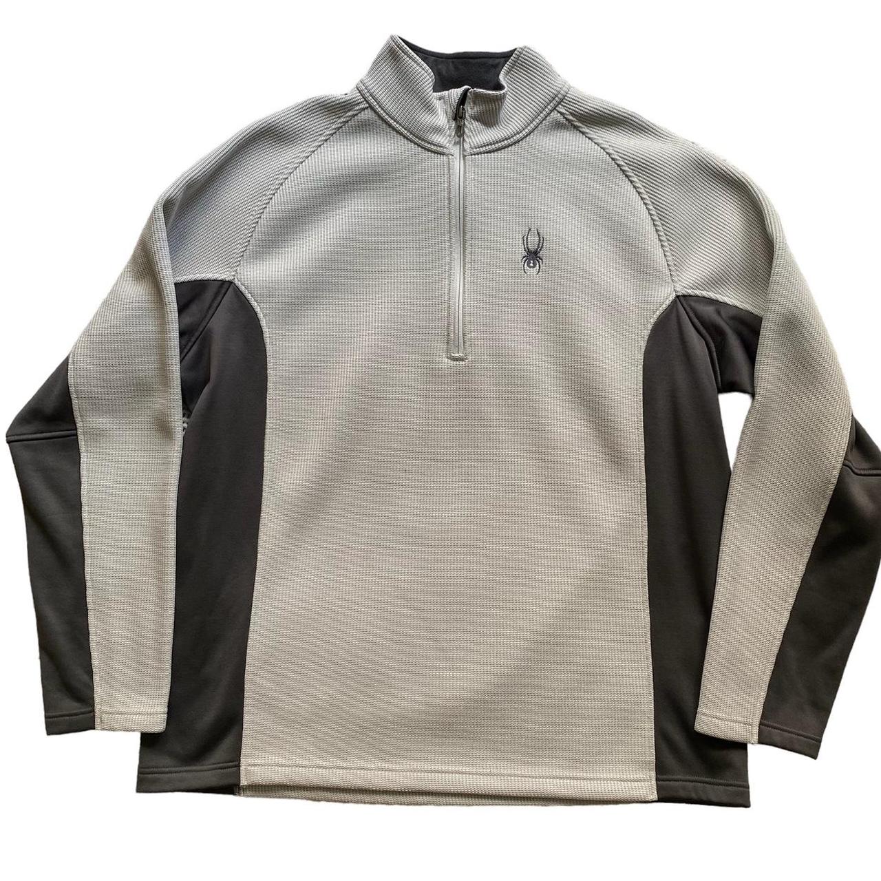 Spyder 1/4 zip sweater Size XXL Grey In... - Depop