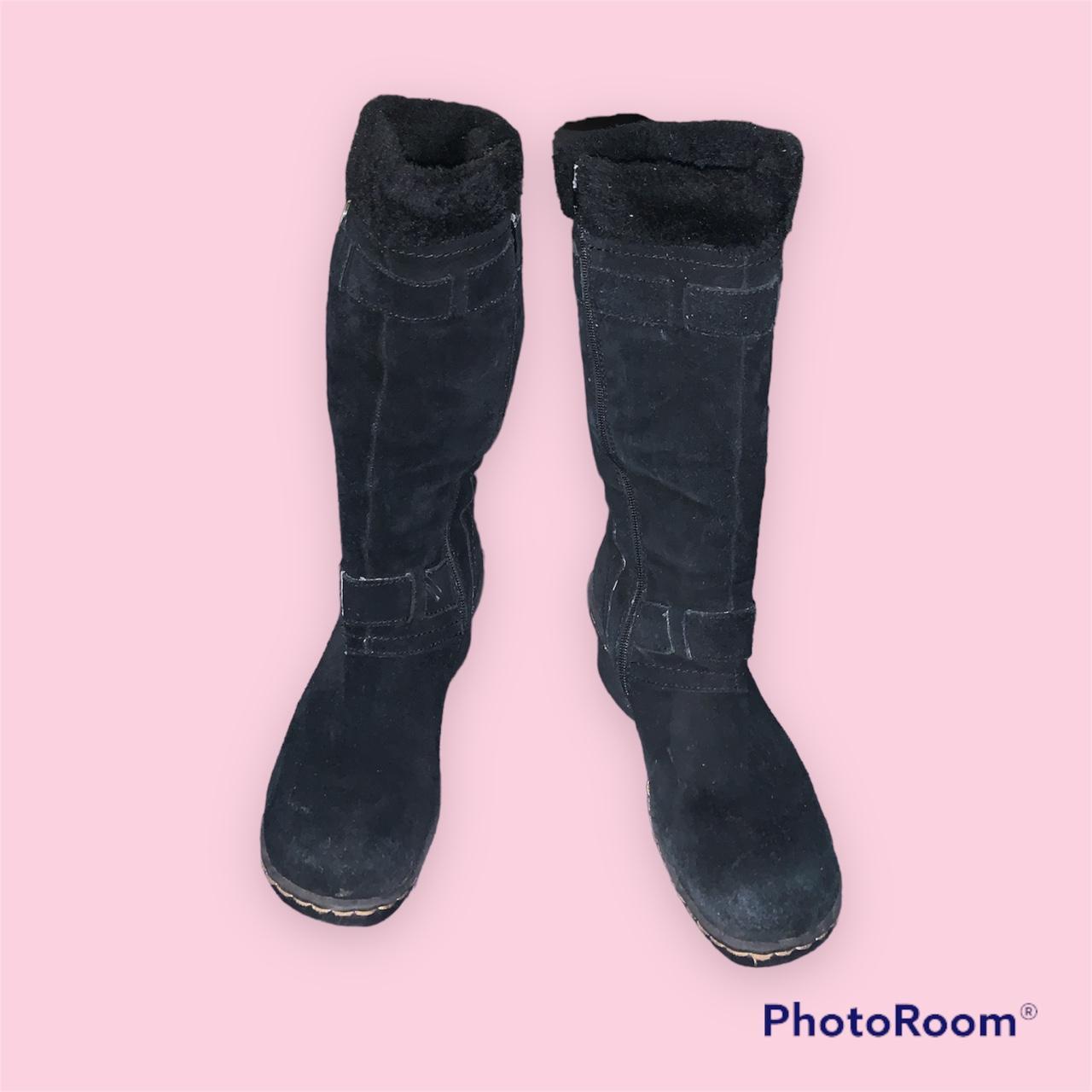 Bare Trap Catchy Black Suedefaux Fur Boots Sz 8 Depop