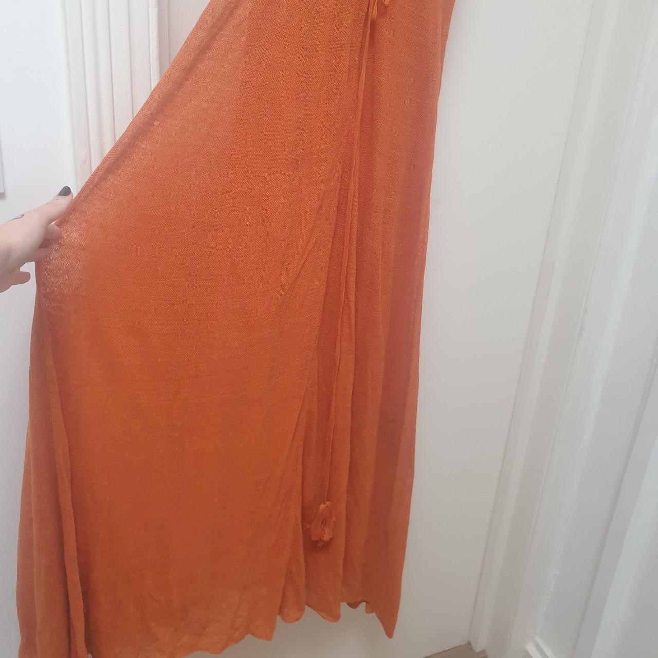 Beautiful rust orange knit maxi dress from Zara.... - Depop