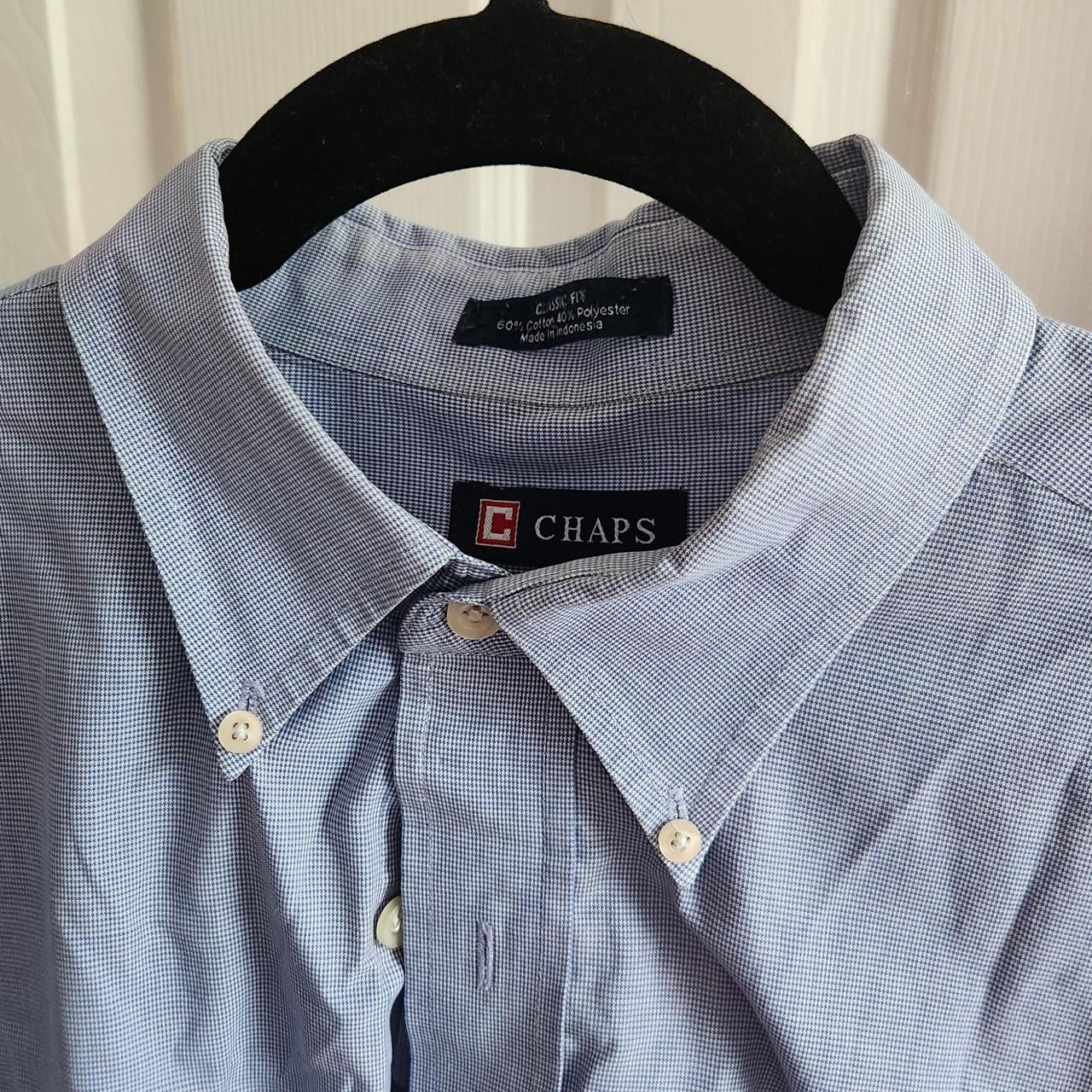 Blue Chaps button-up shirt - cropped this and... | Depop