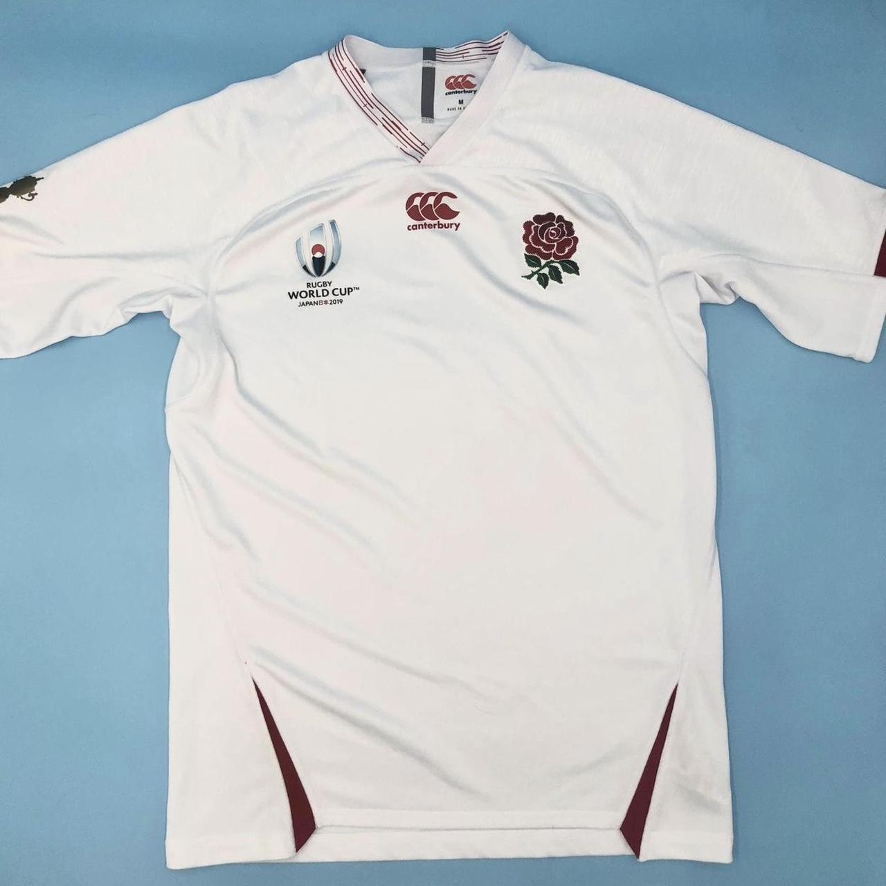 Vintage Retro England Rugby Canterbury Short Sleeve... - Depop