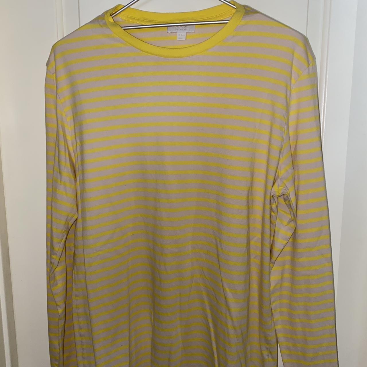 Cos stripped yellow long sleeve shirt - Depop