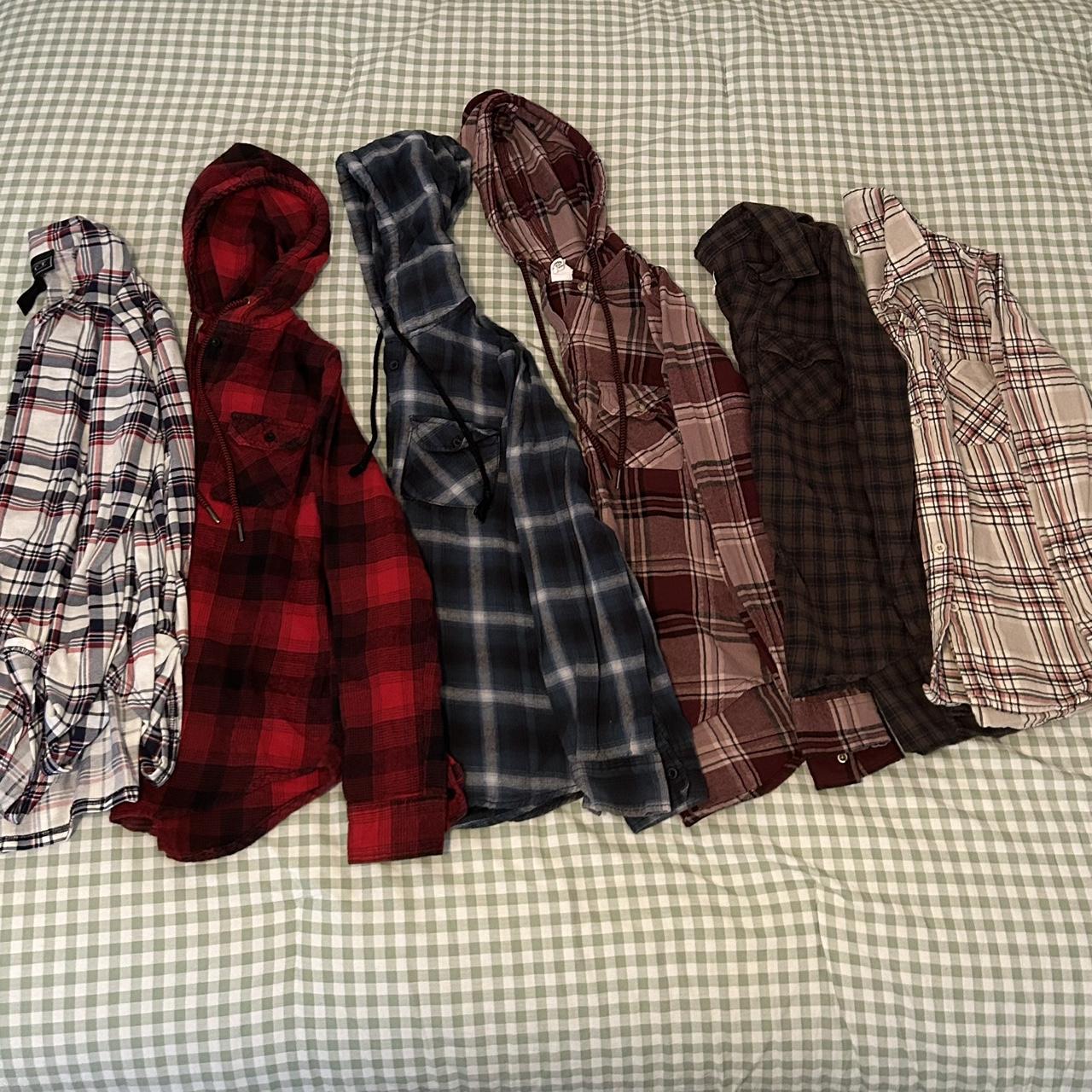 Flannel bundle all a size extra small. Bundle... - Depop