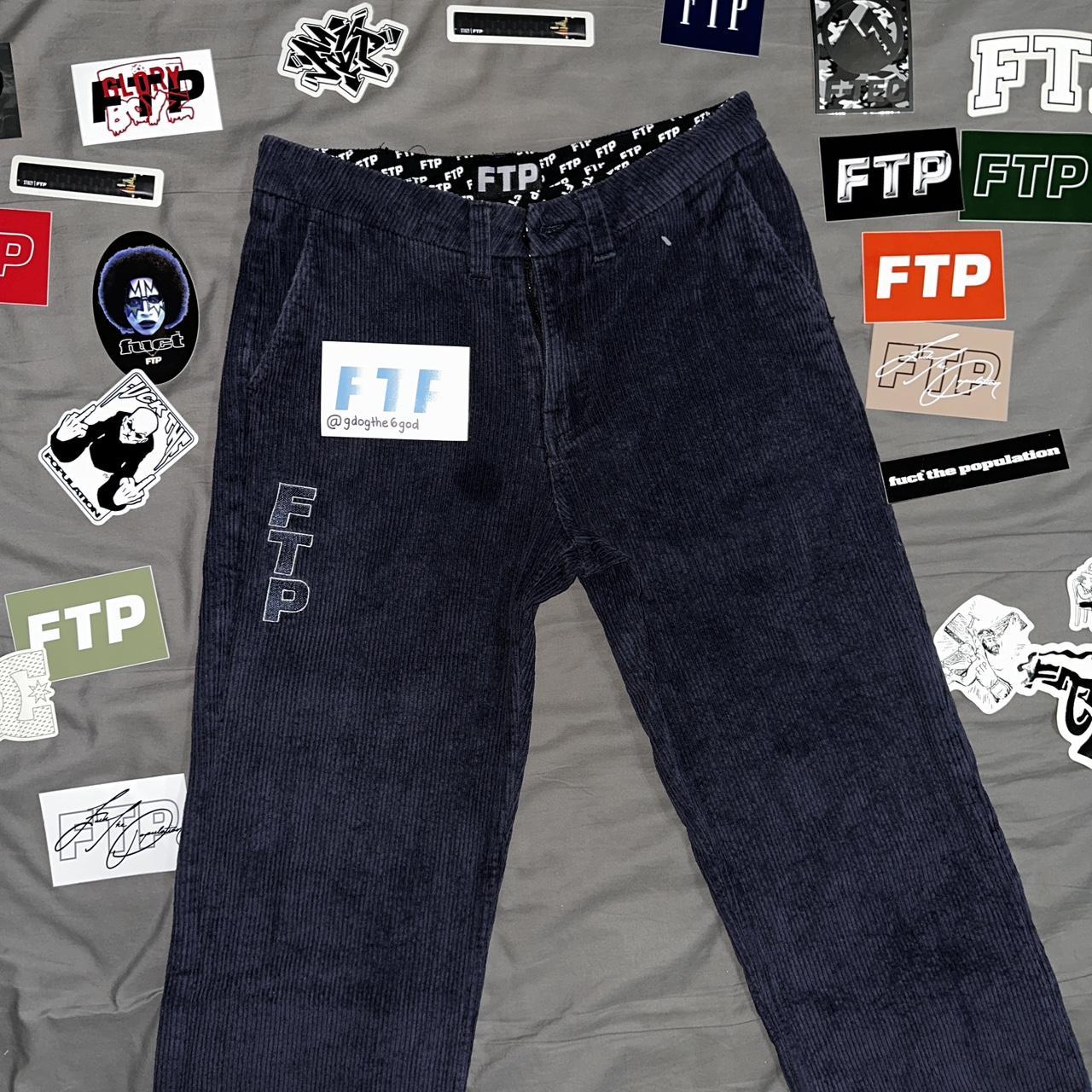 FTP Navy Corduroy Pants #ftp #blue - Depop