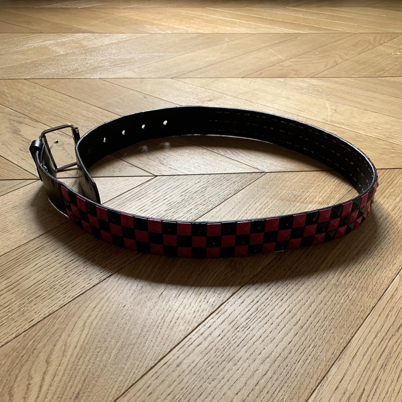 Pink and black studded emo belt 🩷🖤 Length is 102cm - Depop
