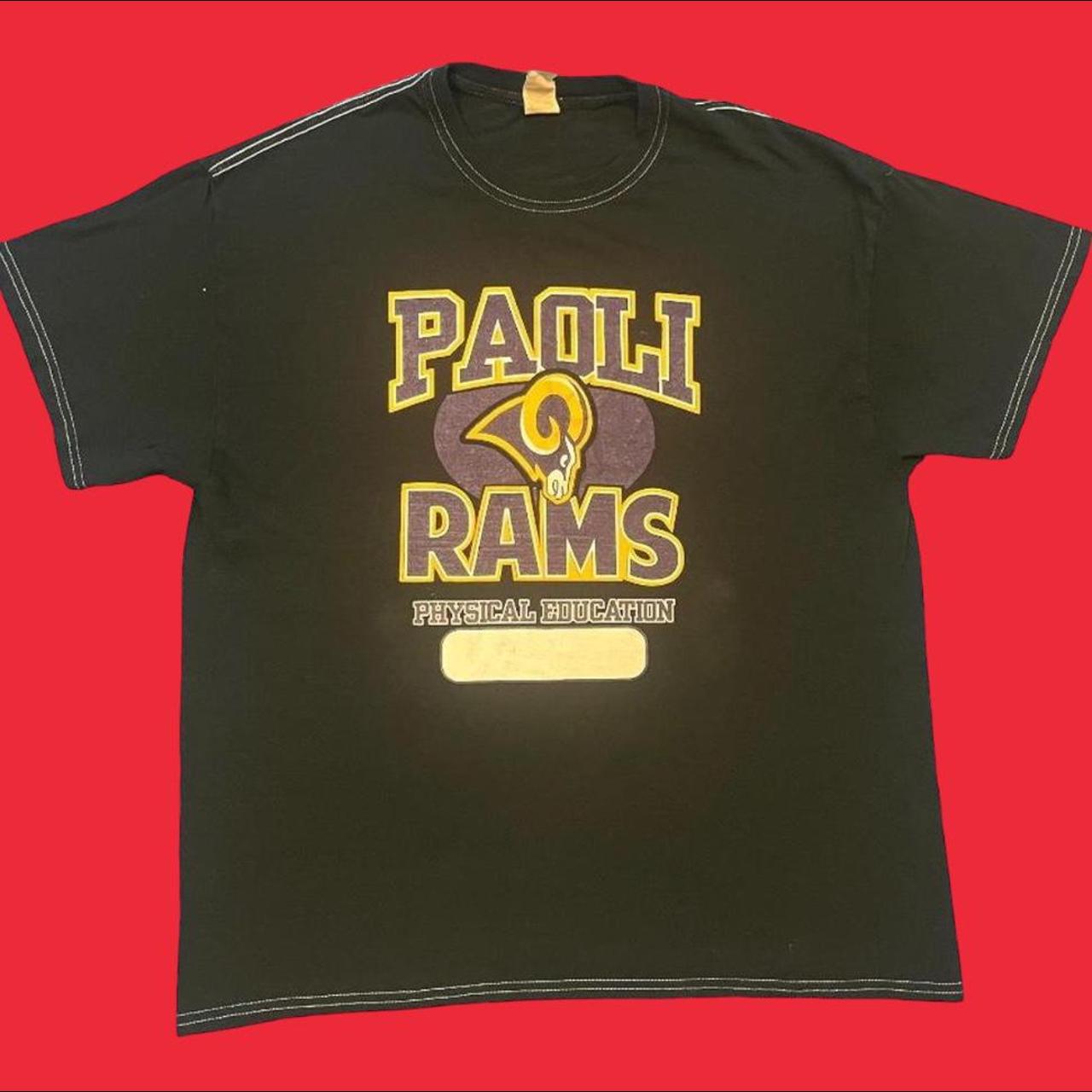 Vintage 90’s paoli rams physical education T-shirt... - Depop