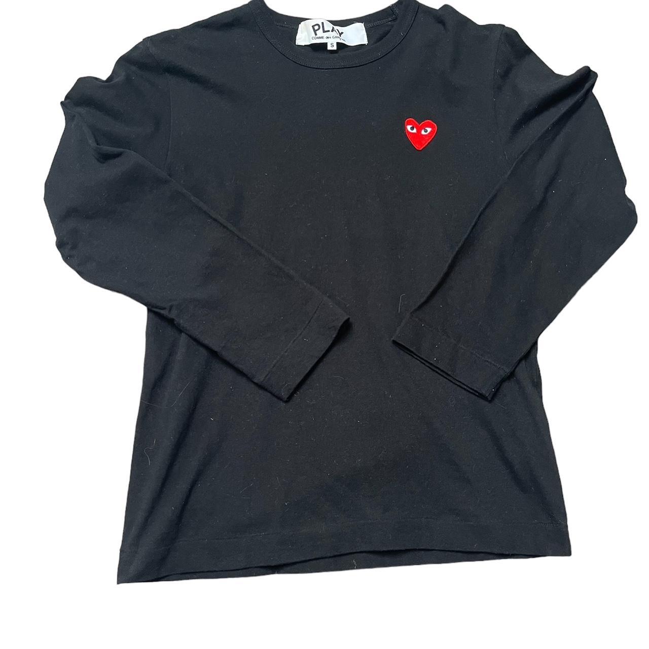 Black Long sleeve Comme Des Garçon (CDG) tee Barely... - Depop