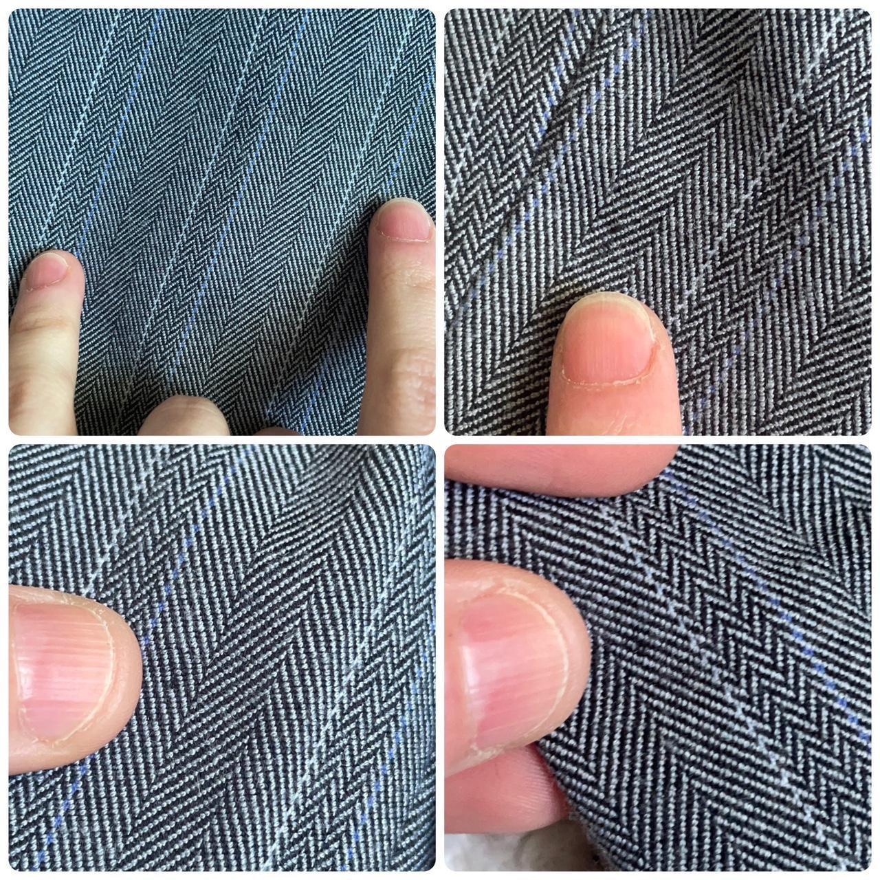 Y2K Grunge Office Siren Grey Pinstripe Blazer Jacket... | Depop