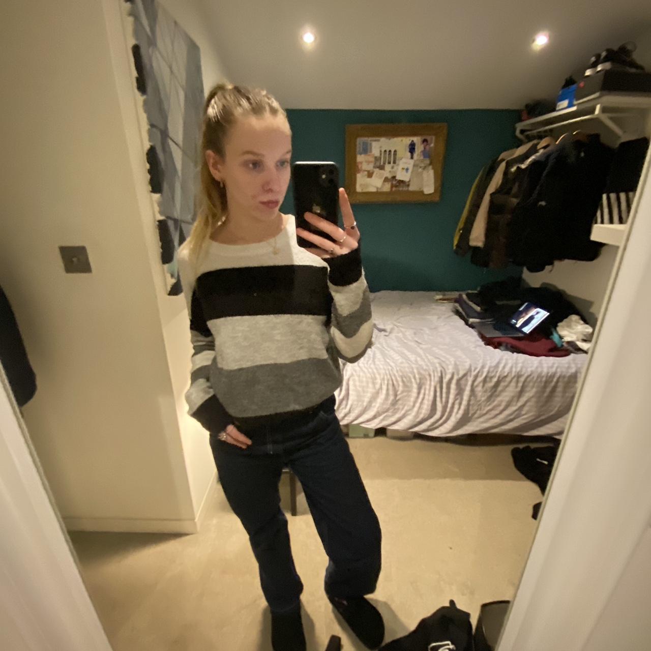 Super cosy striped knit jumper Lightweight so great... - Depop