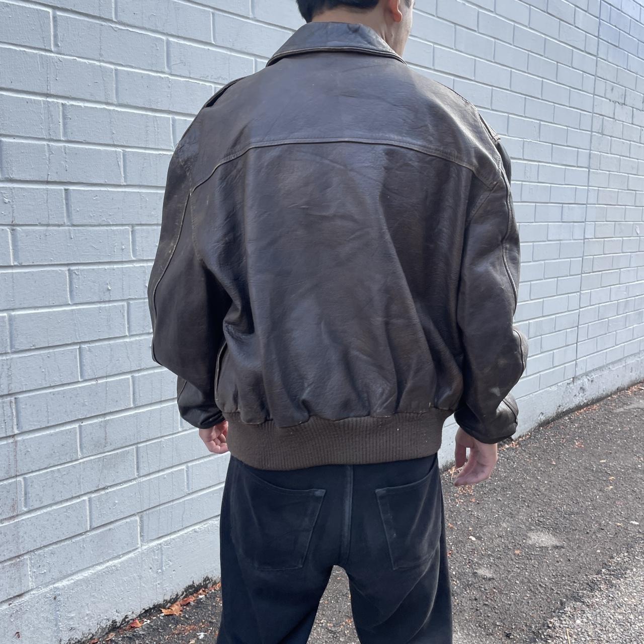 Vintage Pilot Leather Jacket Brand: Avirex... - Depop