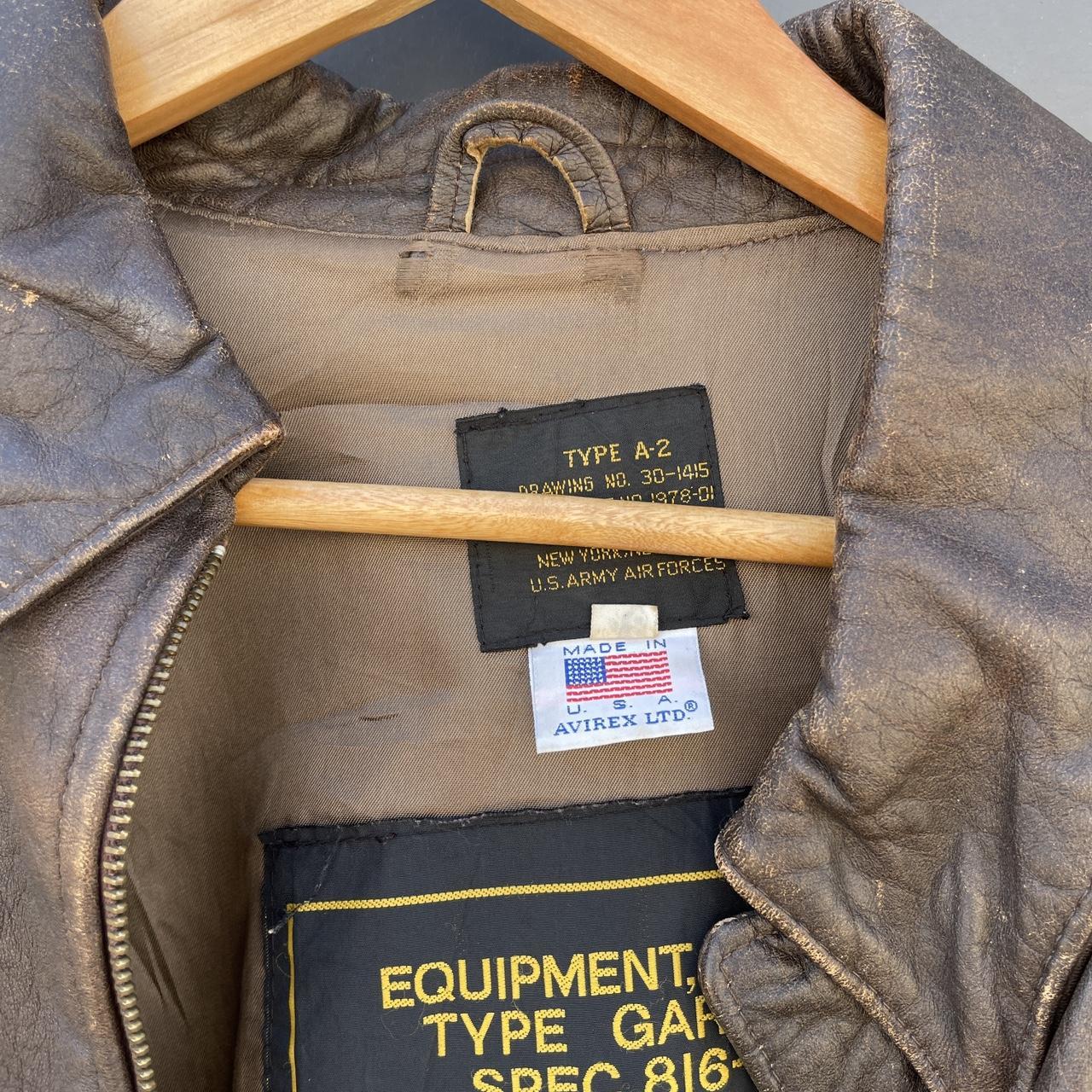 Vintage Pilot Leather Jacket Brand: Avirex... - Depop