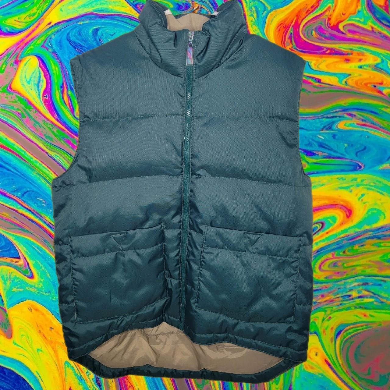 Powder River Green Puffer Vest Size... - Depop