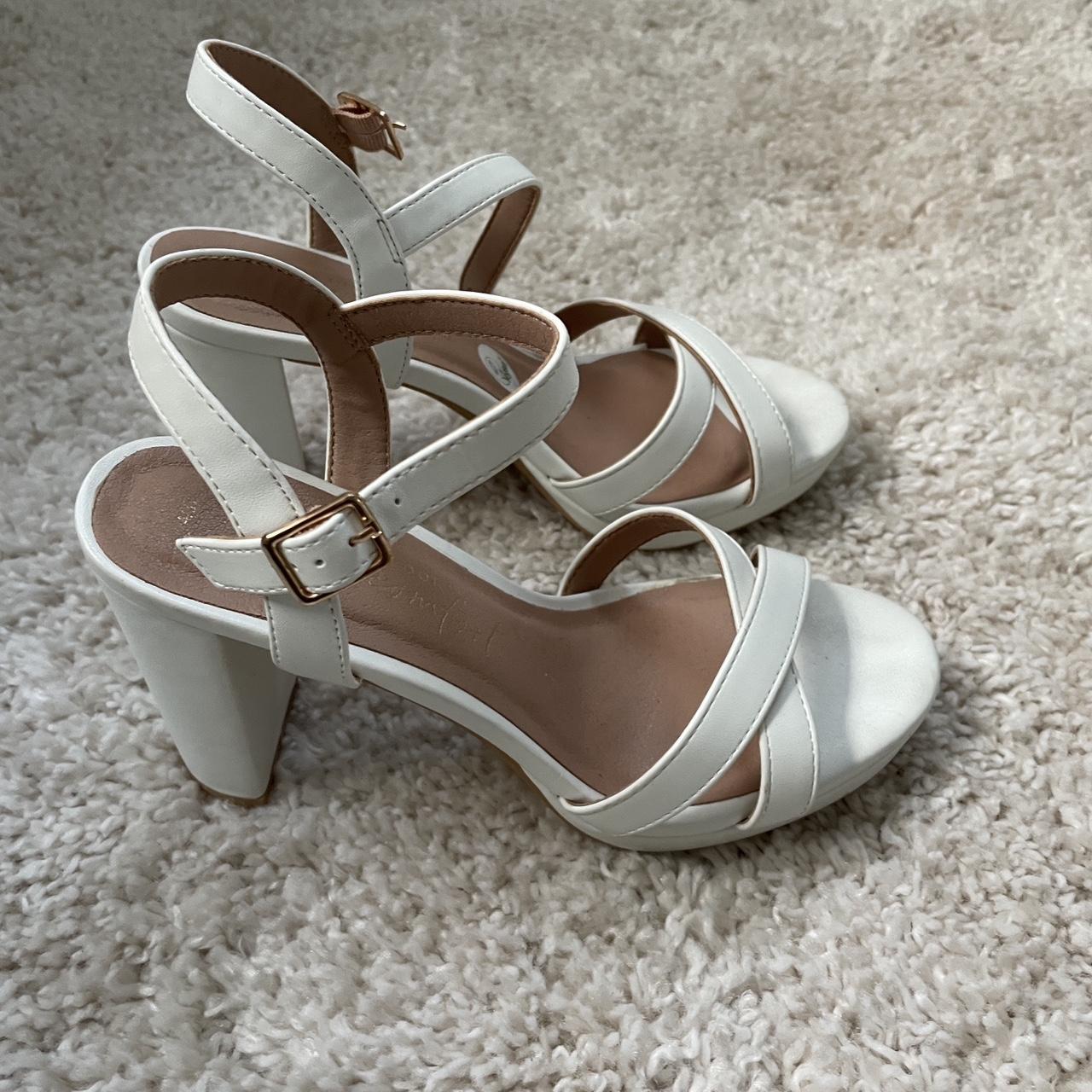 New Look, White open toe platform sandals. Only... - Depop