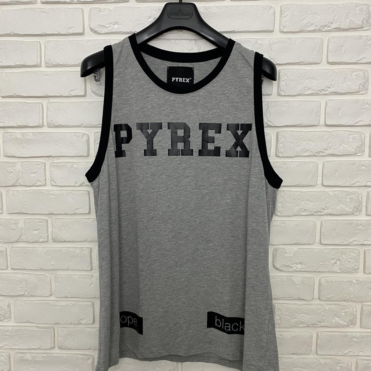 Men's Pyrex Virgil Abloh Sleeveless Tank Top Logo... - Depop