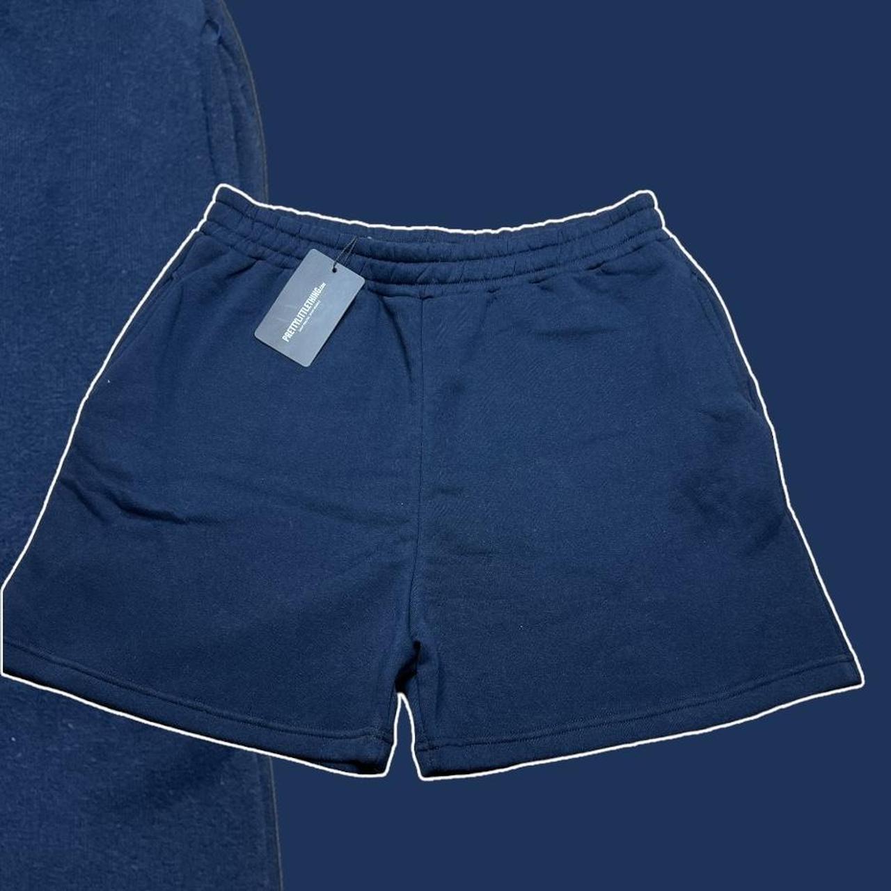PrettyLittleThing Women's Navy Shorts | Depop