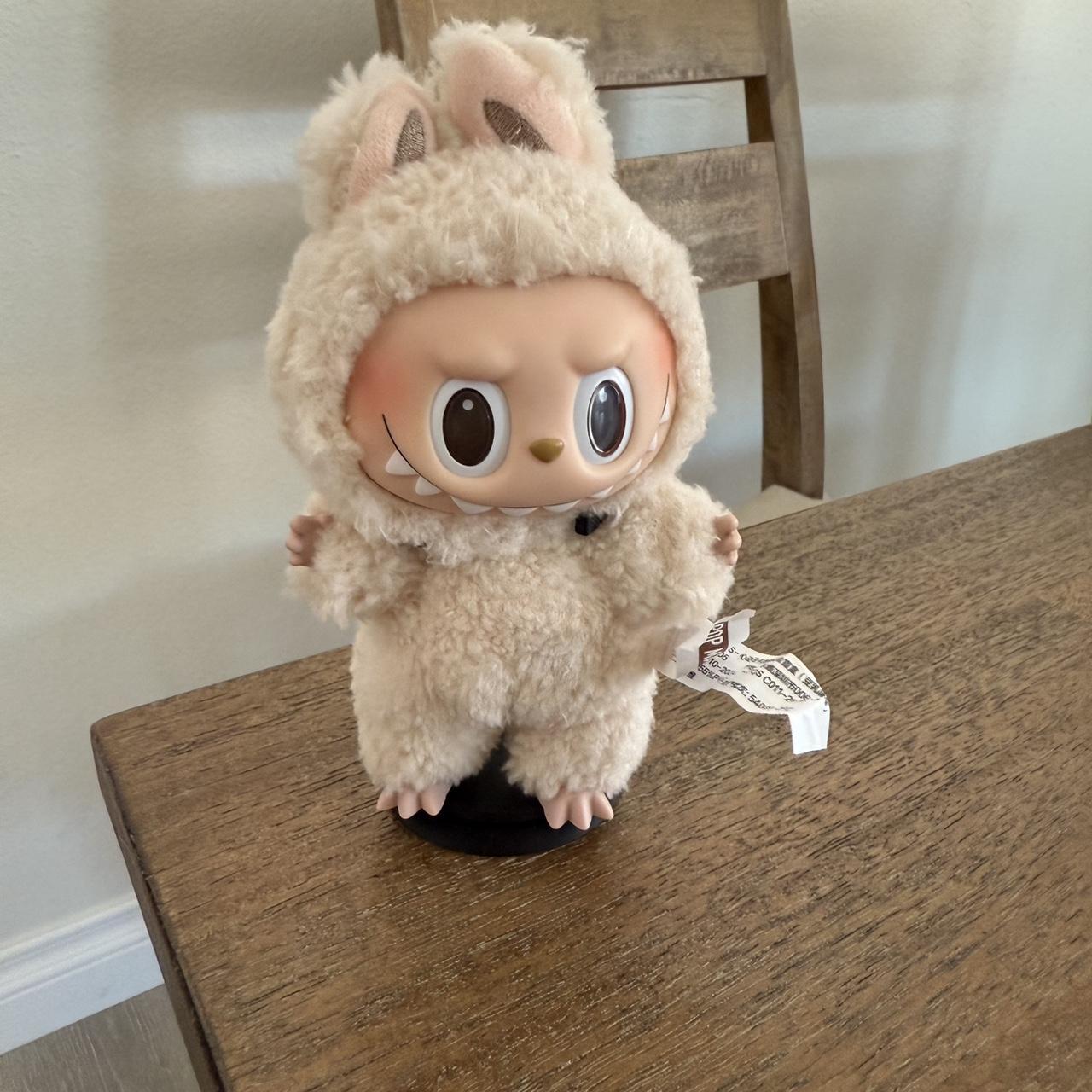 3-D printed black labubu stand. Holds exciting... | Depop