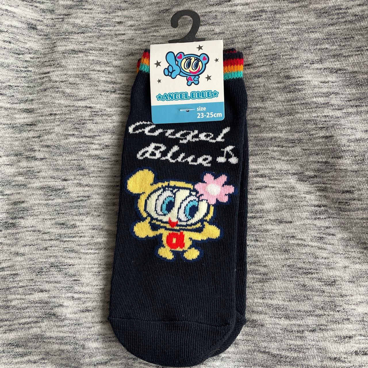Angel Blue Japan socks featuring Hana-chan and a... - Depop
