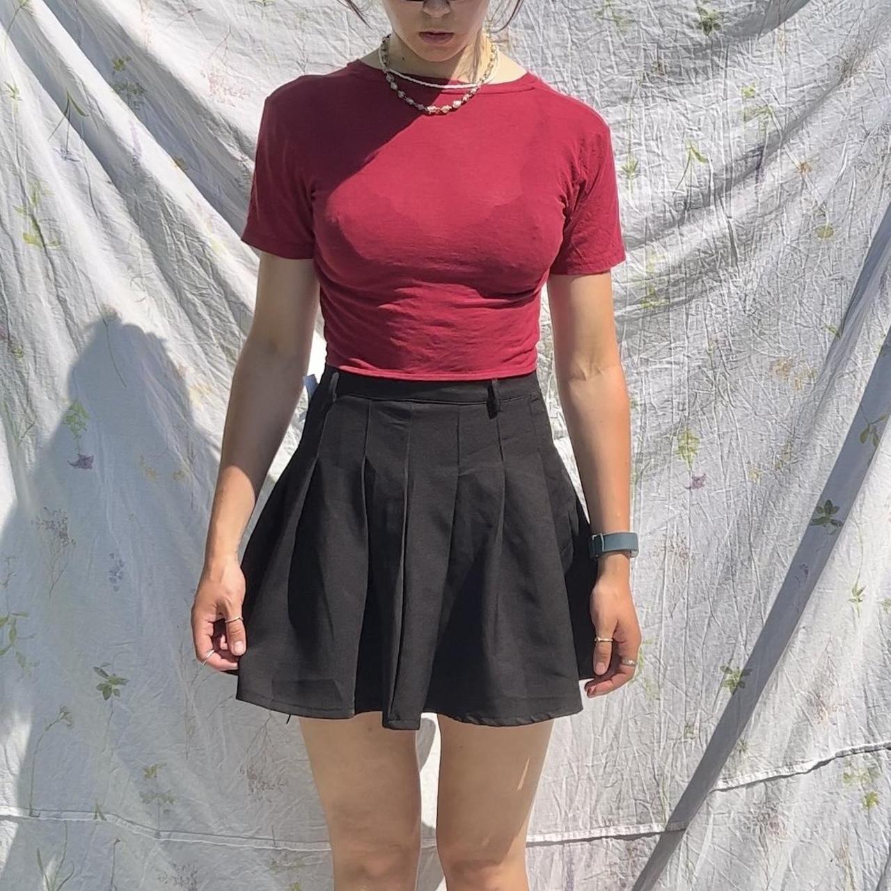 Red cut out crop Details: Crimson rave crop top. //... - Depop