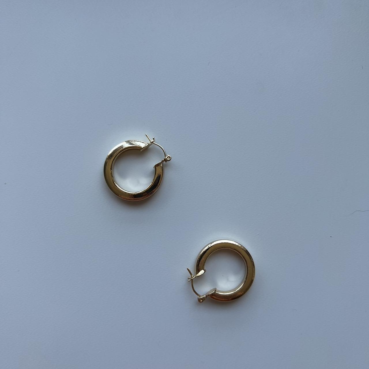 Small thick gold mini hoops. No flaws, great... - Depop