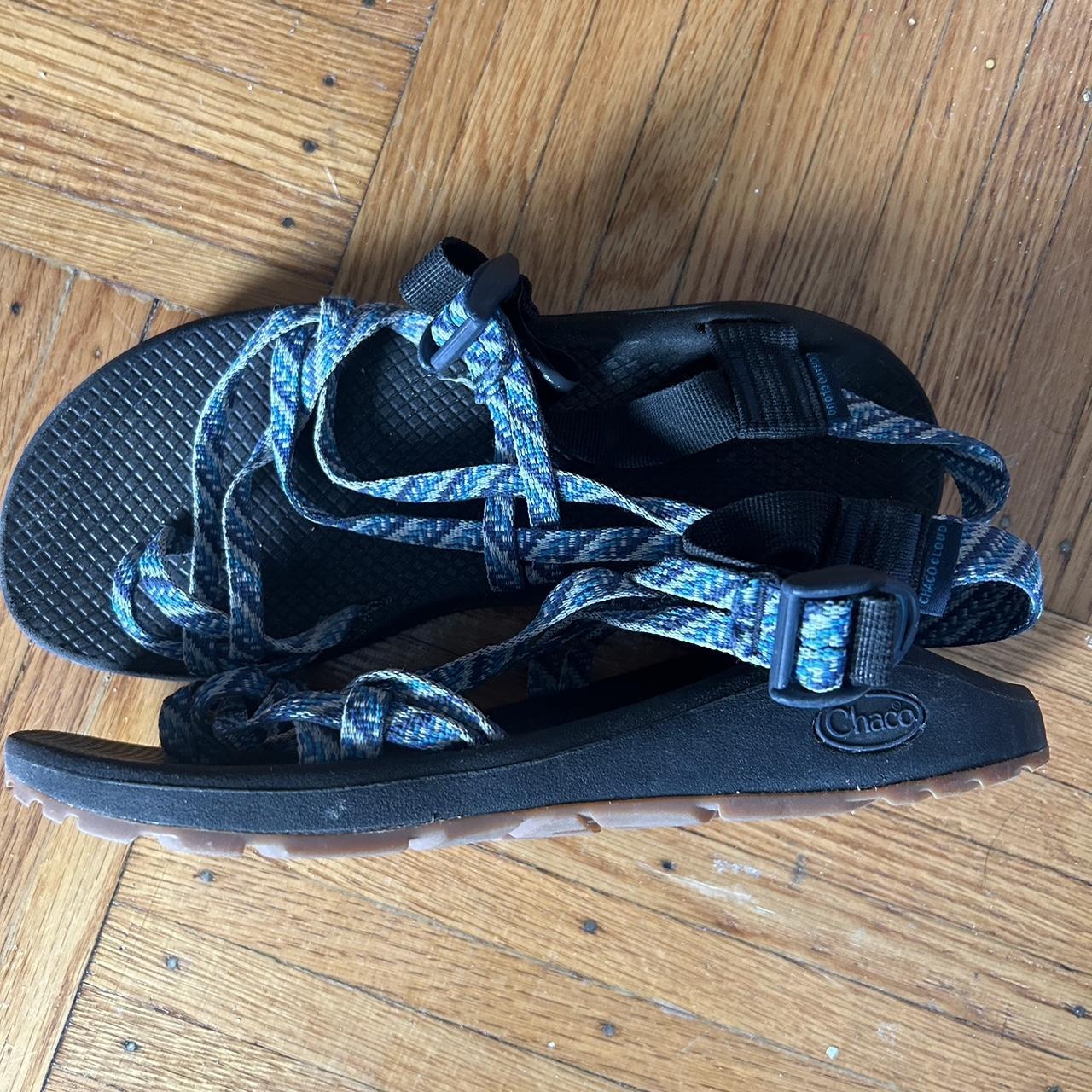 Chaco Women's Black and Blue Sandals | Depop