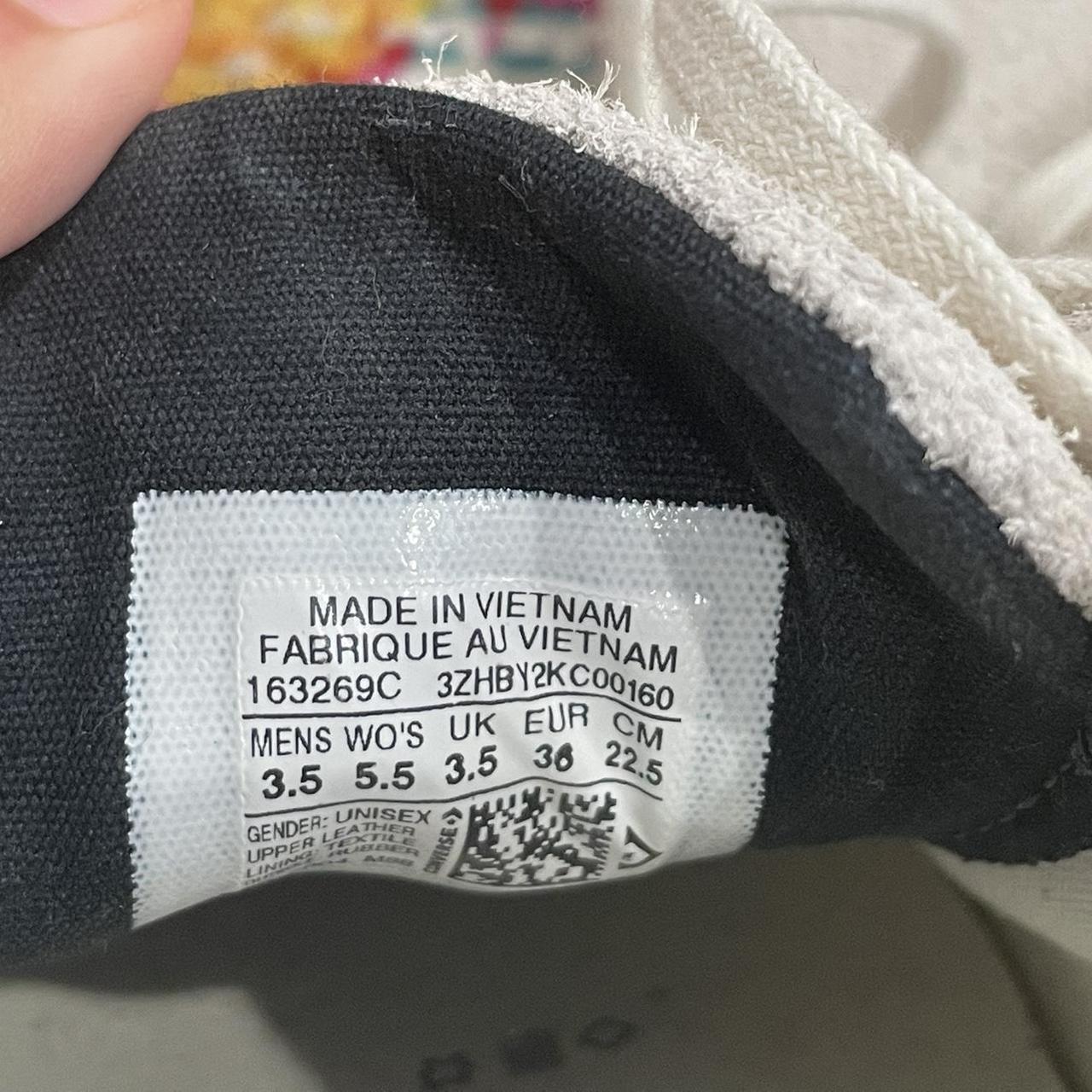 Converse one star Cream suede with black details... - Depop