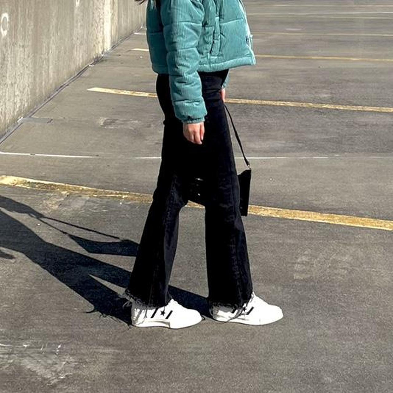 Converse one star Cream suede with black details... - Depop