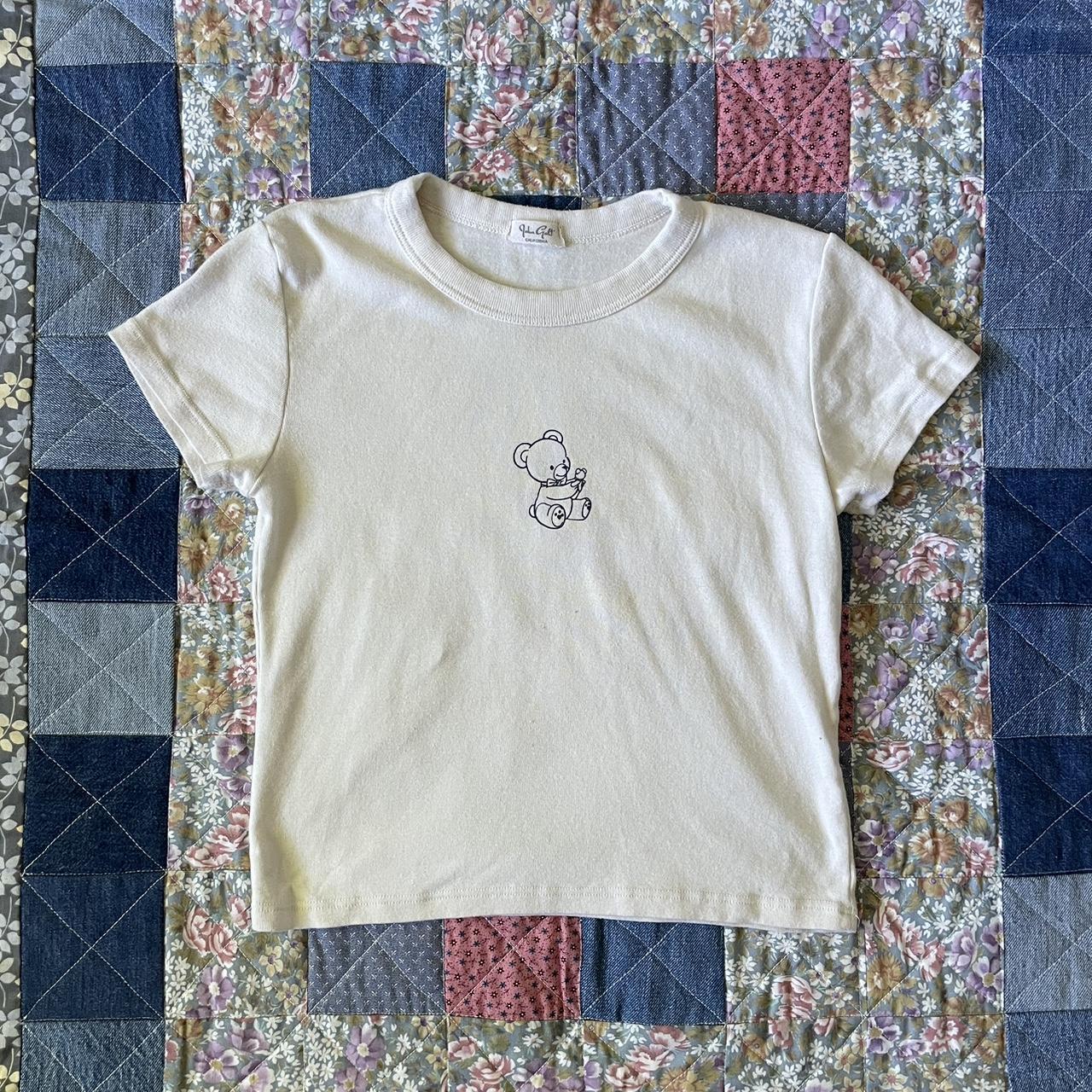 Teddy Bear graphic baby tee 🧸 Brandy Melville, John... - Depop