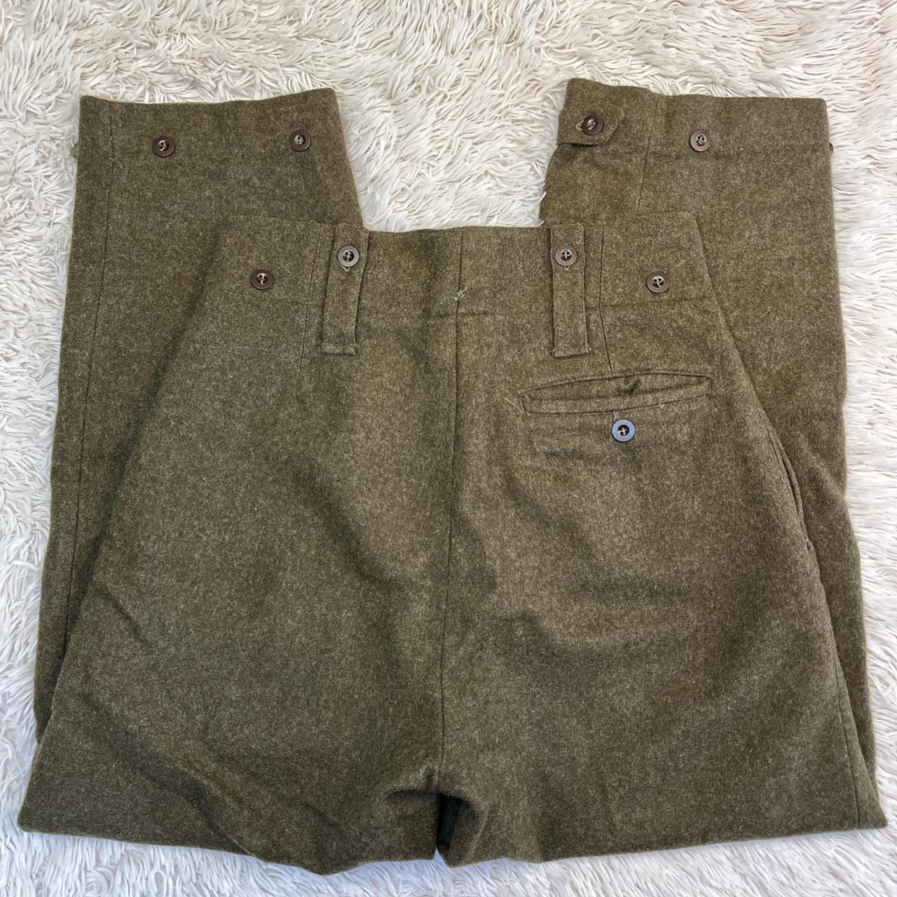 Vintage 1963 European wool military pants excellent... - Depop